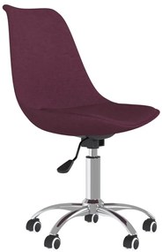 Otočné jídelní židle 2 ks fialové textil - Default Title