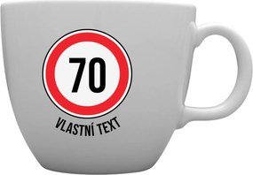 Personalizovaný MEGA XXL keramický hrnek 1 000 ml - narozeninová dopravní značka