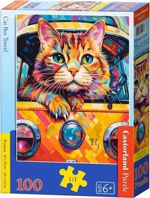 Castorland 111275 Kočka na cestách autobusem / 100 dílků / od 6 let