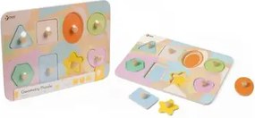 TEDDIES Vkládačka Geometrické tvary / Dřevěná vkládačka / 8 dílů / 30