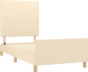 Rám postele bez matrací krémově 90x200 cm textil 3124868