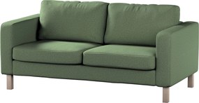 Potah na pohovku IKEA Karlstad 2-místná, nerozkládací, krátký barva zelená látka pletený vzor