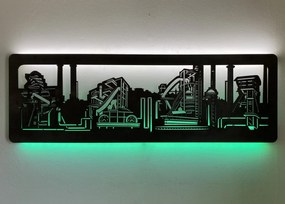 Li-Go "Železárny" světelný RGBW obraz 230V 120x40 cm provedení povrchu: bílá