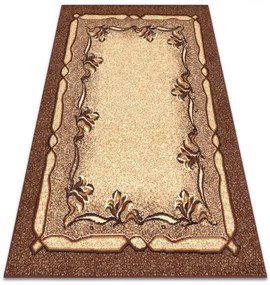 Kusový koberec BCF Morad KRZYS Květy klasický hnědý Rozměr: 60x110 cm