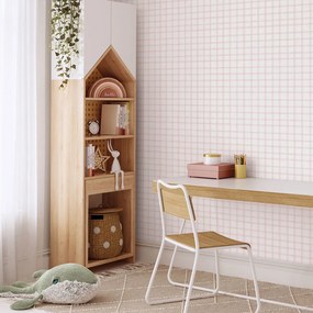 Geometrická vliesová tapeta na zeď, růžová, káro, 290-1, Enzo,  ICH Wallcoverings