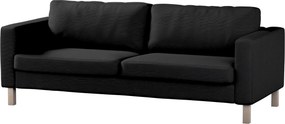 Potah na pohovku IKEA Karlstad 3-místná, nerozkládací, krátký barva černá látka pletený vzor