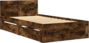 Rám postele s čelem kouřový dub 75 x 190 cm kompozitní dřevo 3295622