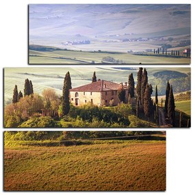 Obraz na plátně - Italská venkovská krajina - čtverec 3156D (105x105 cm)