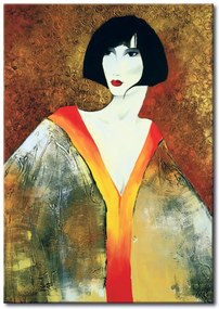 Obraz Porcelánová dáma (1 panel) - portrét ženy v asijských šatech