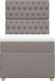 Box spring postel s matrací taupe 90x200 cm textil 3291174