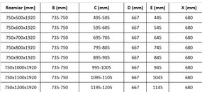 Mexen Pretoria sprchový kout 75x110cm, 6mm sklo, chromový profil-čiré sklo, 852-075-110-01-00