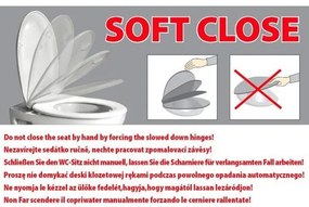 GSI Classic WC sedátko Soft Close, bílá/bronz MSB87CN11