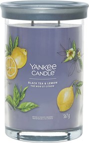 Yankee Candle vonná svíčka Signature Tumbler ve skle velká Black Tea & Lemon 567g