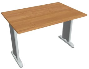 Stůl jednací rovný 120 cm - Hobis Flex FJ 1200 Dekor stolové desky: olše, Barva nohou: Stříbrná