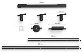 Philips-SADA 4xLED RGB Stmívatelné svítidlo do lištového systému Hue LED RGB/44,6W/230V