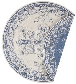 Modro-krémový venkovní koberec NORTHRUGS Borbon, ø 140 cm