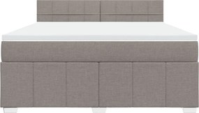 Box spring postel s matrací taupe 180x200 cm textil 3287151