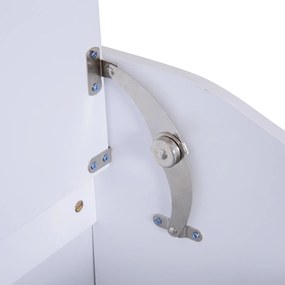 HOMCOM Dřevěný Koupelnový Skříňka, Úložná Skříň pro Ložnici, Obývací Pokoj, 55L x 34Š x 58V cm, Bílá
