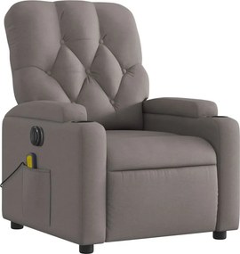 Elektrické masážní polohovací křeslo taupe textil 3204706