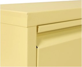 Světle žlutý ocelový výklopný/závěsný botník 50x103x15 cm Billy – Spinder Design