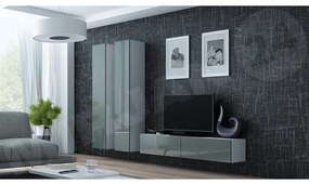 Obývací stěna Zigo IX, Barva: černý / černý lesk