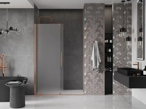 Mexen Velar, posuvné sprchové dveře do otvoru 160 cm, 8mm sklo námraza, měděná matná, 871-160-000-31-65