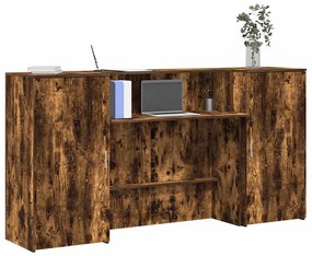 Recepční stůl kouřový dub 200x50x103,5 cm kompozitní dřevo 3324218