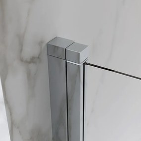 BPS-koupelny Trojdílná vanová zástěna HYD-KPE-1203 120x140 chrom/transparent