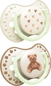 LOVI Dudlík svítící silikonový dynamický TEDDY LOVE 0-6m 2ks