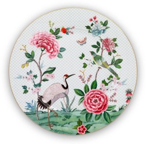 Pip Studio Blushing Birds white, talíř, průměr 32cm, bílý