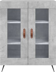 Skříň highboard betonově šedá 69,5x34x180 cm kompozitní dřevo 3189289