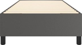 Rám postele s boxspringem šedá 100 x 200 cm umělá kůže 3121033