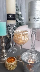 Skleněný transparentní svícen Tibo large - Ø 10*30cm