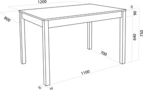 RESTAURAČNÍ stůl 60 x 90 cm, , Materiál: lamino (na výběr více variant)