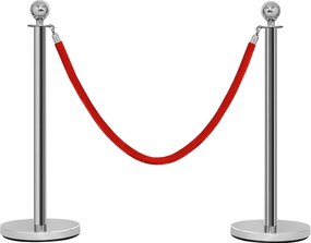 Costway 4 x naváděcí systém vymezovací stojany závorové stojany se 2 šňůrami