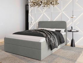 XXXLutz AMERICKÁ POSTEL, 140/200 cm, šedá MID.YOU - Postele s úložným prostorem - 002330005802