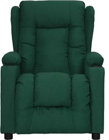 Elektrické masážní křeslo tmavě zelené textil 3098795