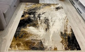 HU Hnědo-šedý moderní koberec Artiste 25299A-Hnědo-šedý Rozměr: 60x110 cm