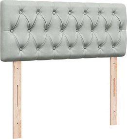 Box spring postel s matrací světle šedá 120x190 cm samet 3287692