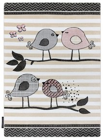 Dywany Łuszczów Dětský kusový koberec Petit Birds cream ROZMĚR: 180x270