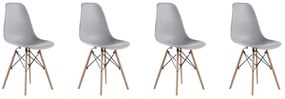 Bestent Sada šedých židlí skandinávsky styl CLASSIC 3+1 ZDARMA!