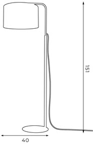 Stojací lampa ARDEN 1xE27/60W/230V černá/zlatá