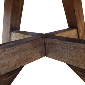 Konferenční stolek masivní recyklované dřevo, stříbrný, 60x45cm - Default Title
