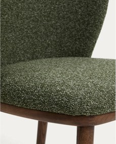 Tmavě zelená čalouněná barová židle (výška sedáku 65 cm) Ciselia – Kave Home