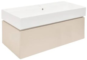 Koupelnová skříňka s umyvadlem SAT Feel 100x30x46 cm pískově béžová mat SATFEEL100BEU2