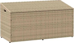 vidaXL Zahradní úložný box 110 x 50 x 58 cm polyratan [4104069] Barva: Béžová