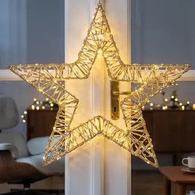 Solight LED vánoční hvězda 3D zlatá / Vánoční hvězda / 150 LED / 60 cm