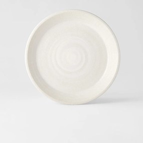 Made in Japan (MIJ) Recycled White Sand Talíř, Vysoký Okraj, 27,5 cm