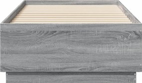 Rám postele s LED osvětlením šedý sonoma 75 x 190 cm kompozit 3209672