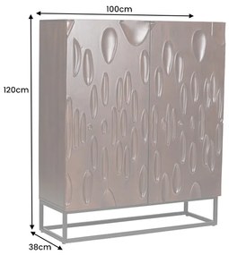 Designová vysoká komoda Lameez 120 cm tmavě hnědá akácie